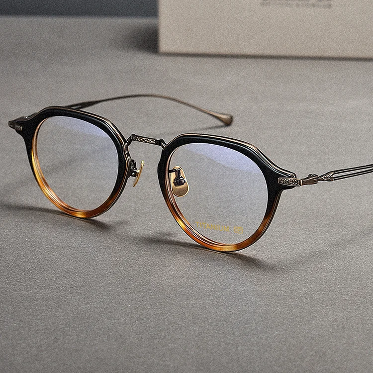 Japanese Titanium Acetate Eyeglasses Men Women Vintage Ultralight ...