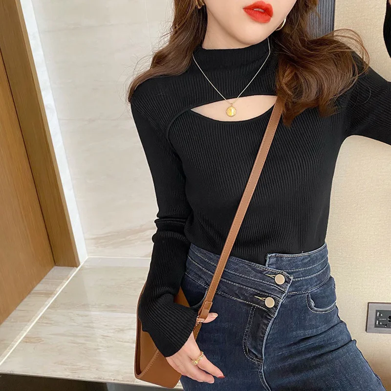 Uveng Turtleneck Sweater Female Qiu Dong New Style In The Sexy Chest ...