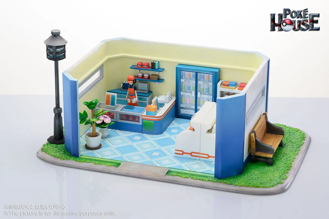 1/20 Scale World Zukan Poké Mart with LED - Pokemon Resin Statue - POKE ...