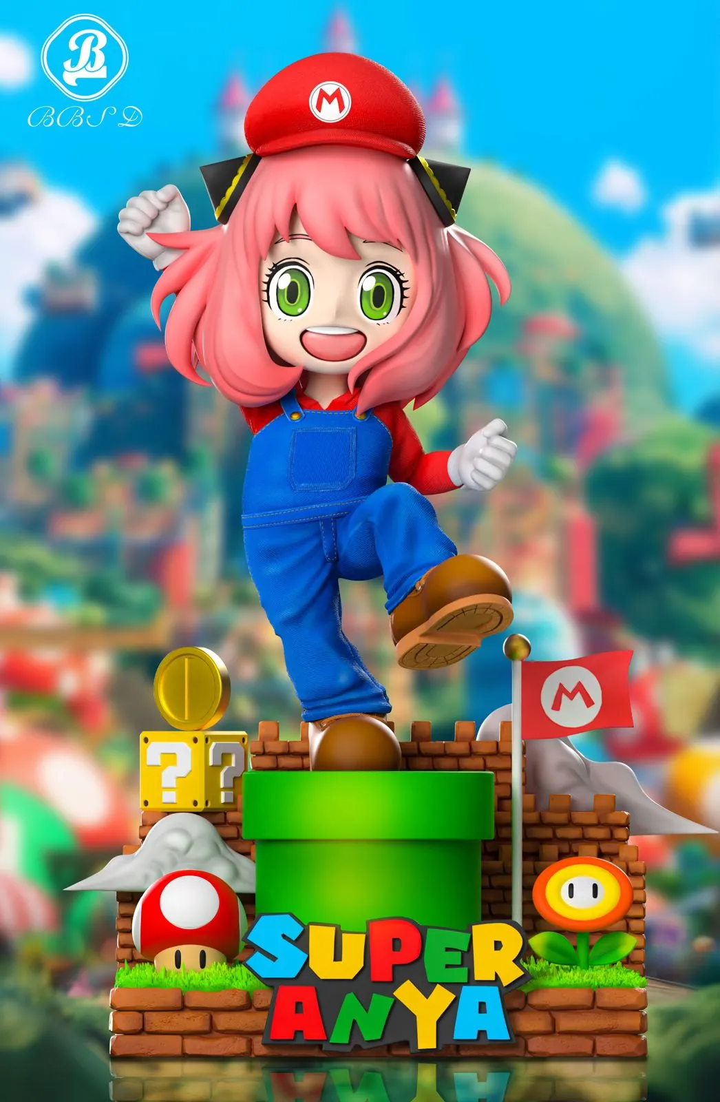 Mario Cosplay Anya Forger - Super Mario SPY X FAMILY Resin Statue ...