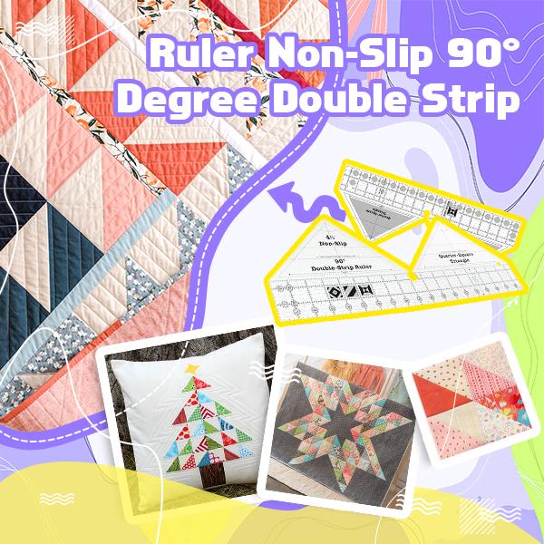 Non-Slip 90° Degree Double Strip Ruler