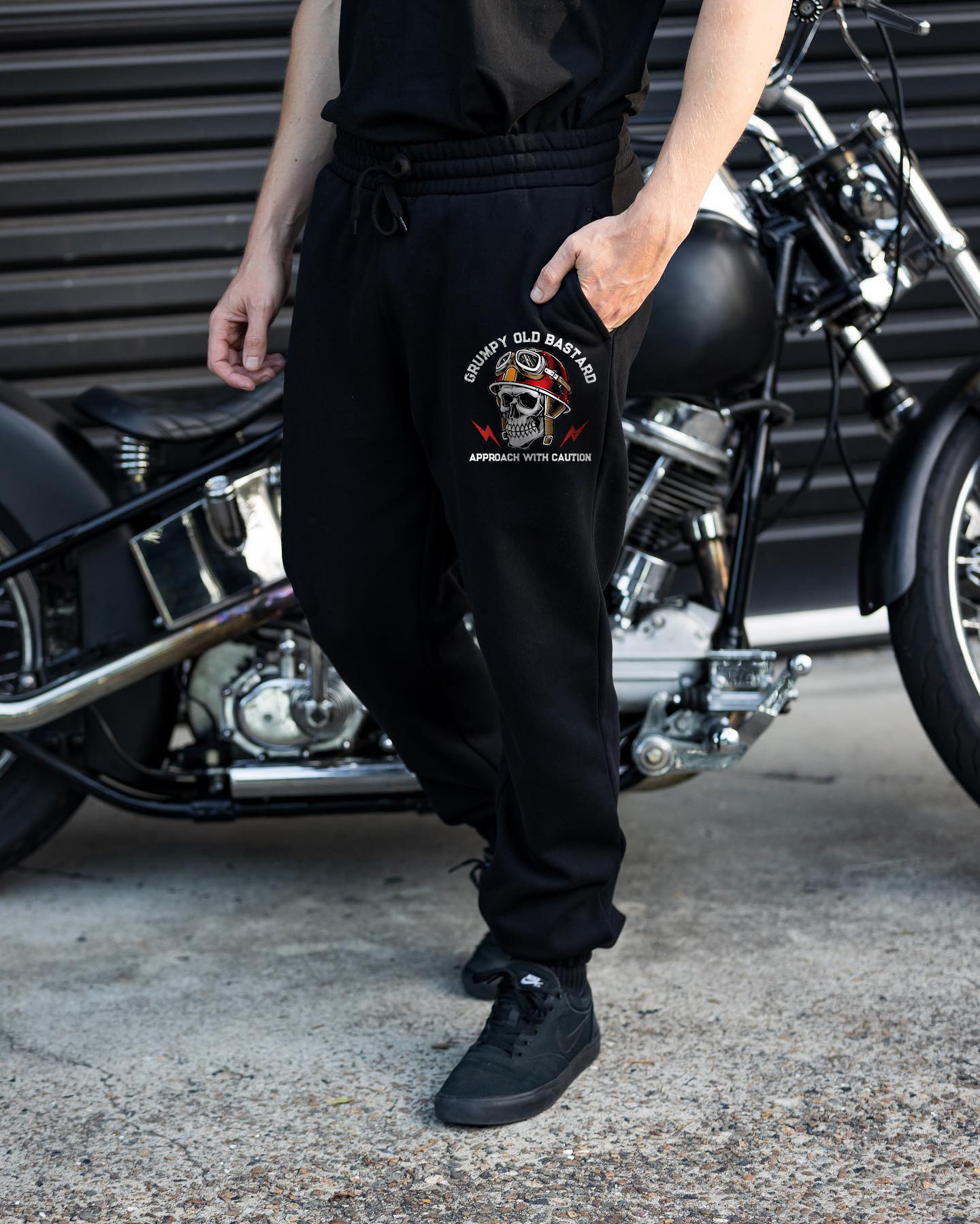 GRUMPY OLD BASTARD APPROACH WITH CAUTION Helmet Skull Print Men's ...