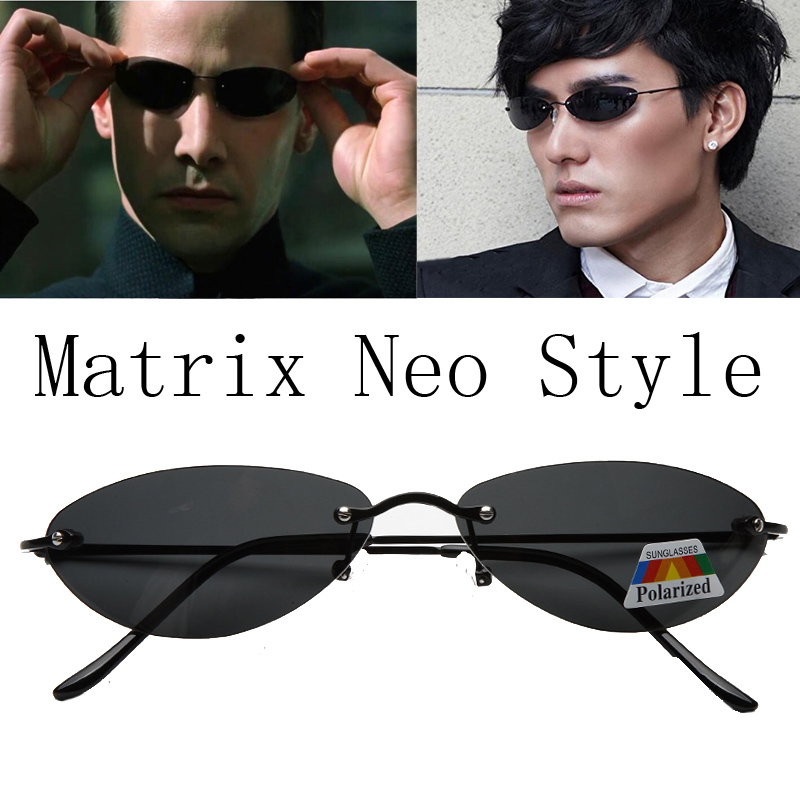 Matrix Neo Style Polarized Sunglasses Ultralight Rimless Men Driving ...