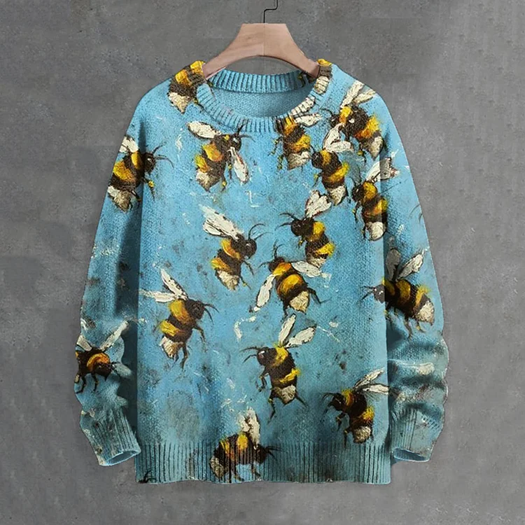 Men's A Swarm Of Flying Bees Art Print Sweater
