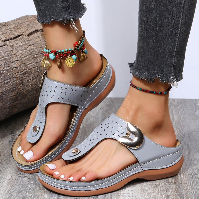 Summer Women's Wedge Thong Split toes Sandals