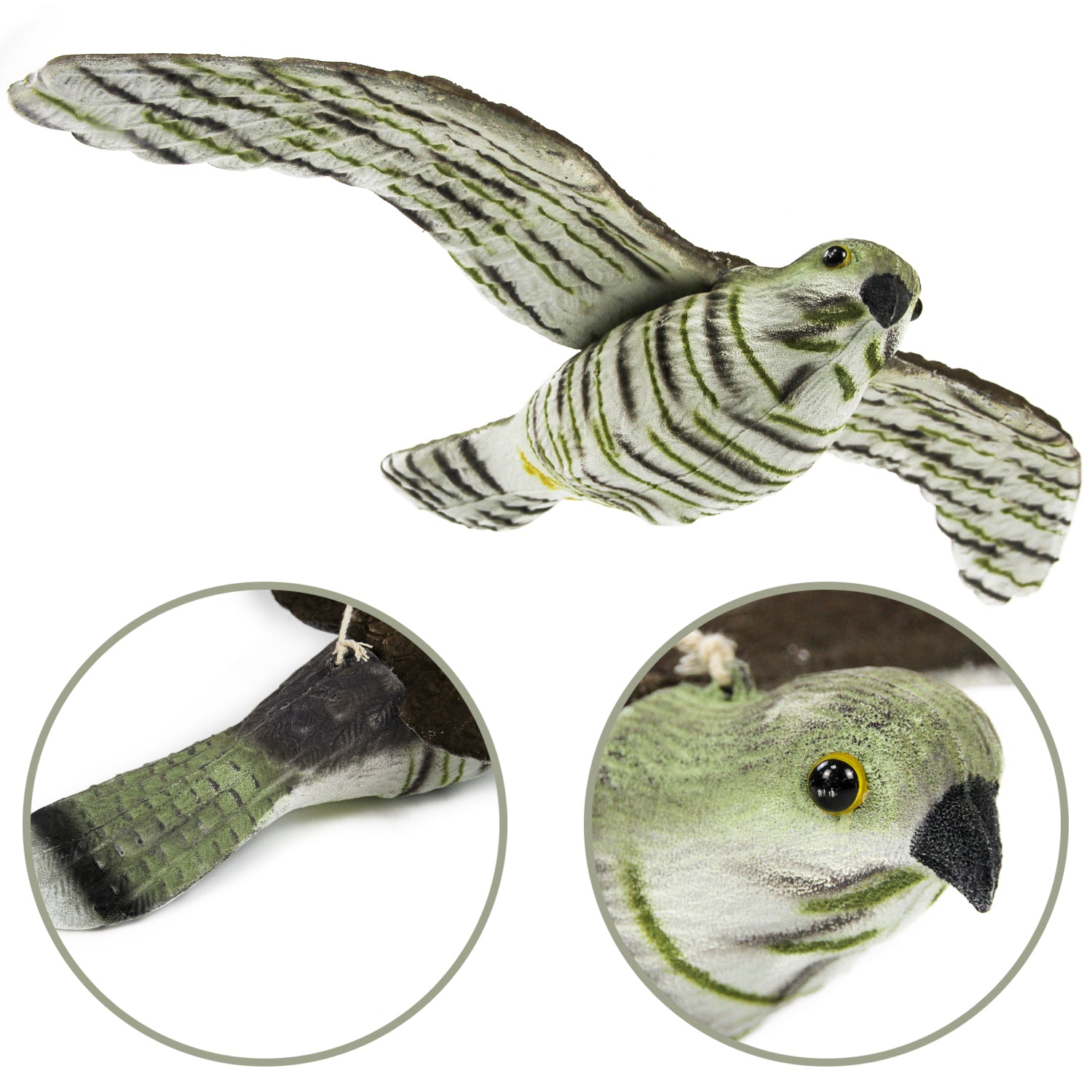 GUGULUZA Flying Eagle Decoy Hunting Hawk Decoy Garden Fake Bird with Wings