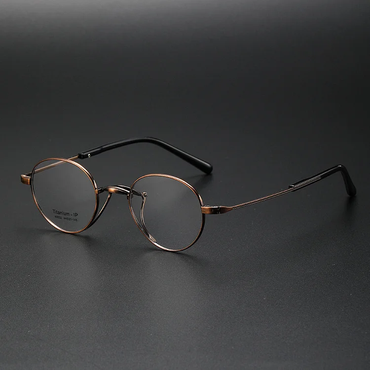 Japanese Design Pure Titanium Glasses Frame Men Oval Round Prescription ...