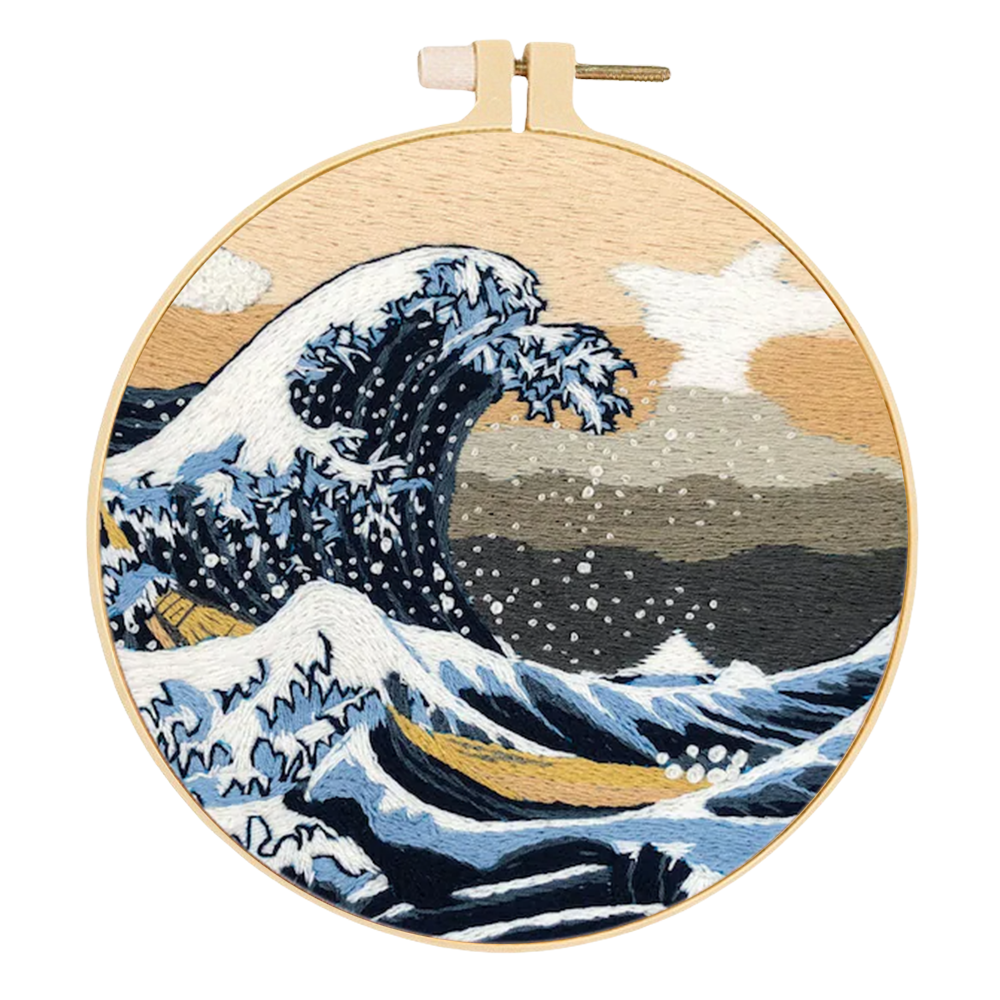 Embroidery Stamped Cross Stitch - Ocean Waves (30*30cm)