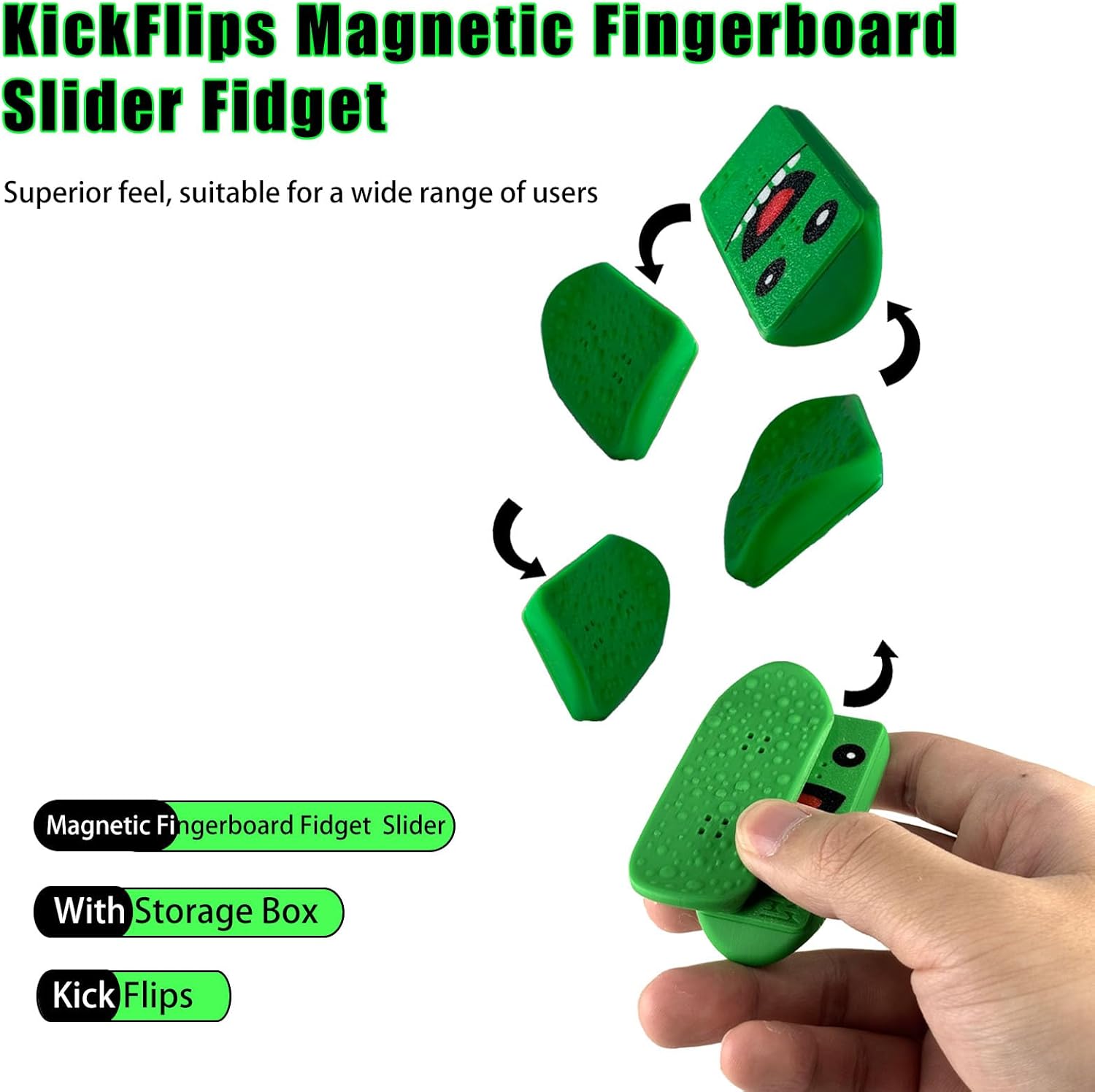 Sakerplus® Magnetic Fingerboard Fidget Slider Toy