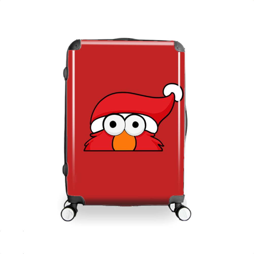 Red Christmas Elmo, Sesame Street Hardside Luggage