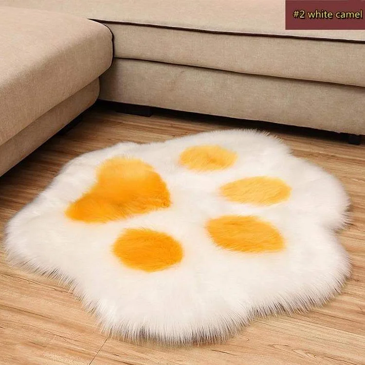 Cute Plush Imitation Wool Bear Paw Rug SP15967