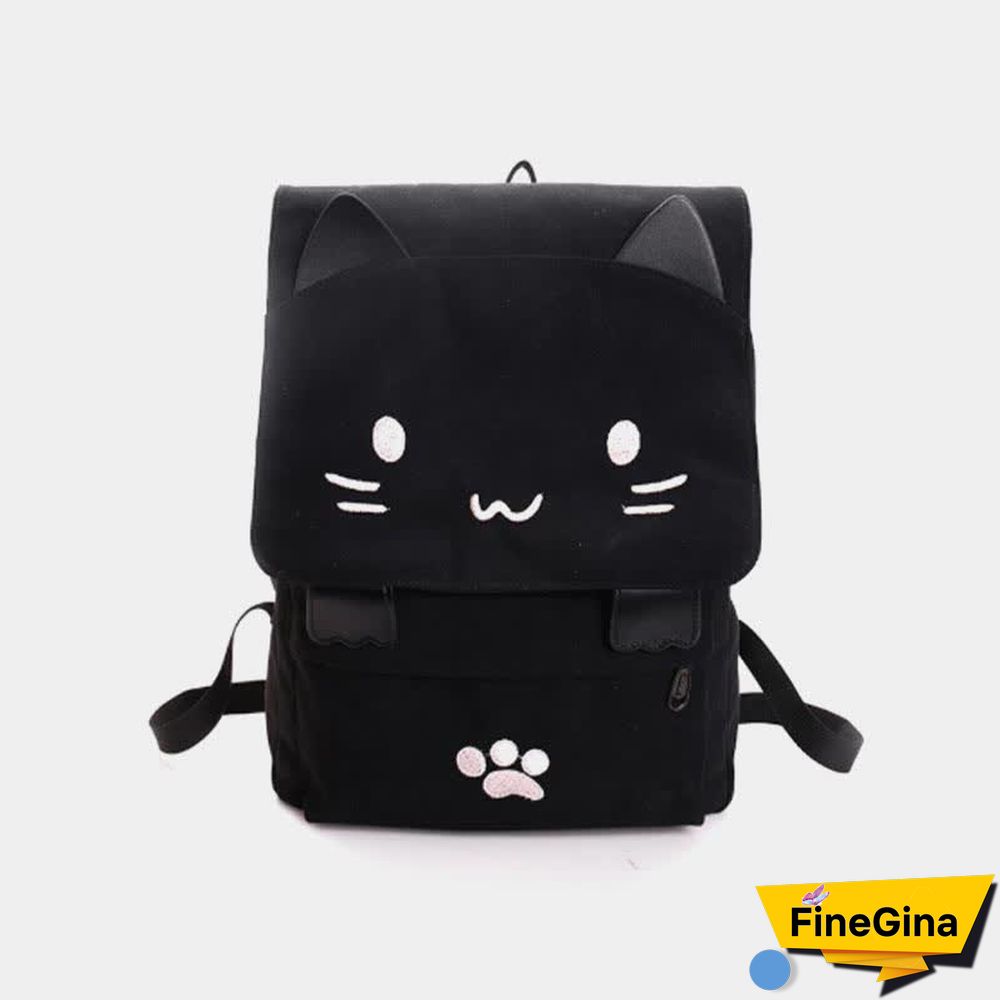 FineGina Japanese Cute Cat Paw College Backpacks