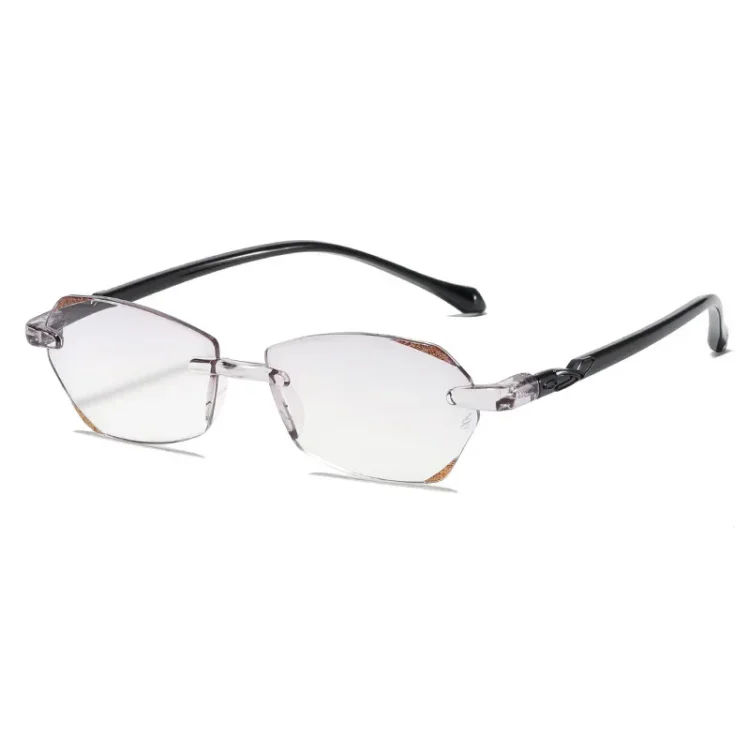 High Definition Presbyopia Glasses New Diamond Cut Rimless Glasses ...