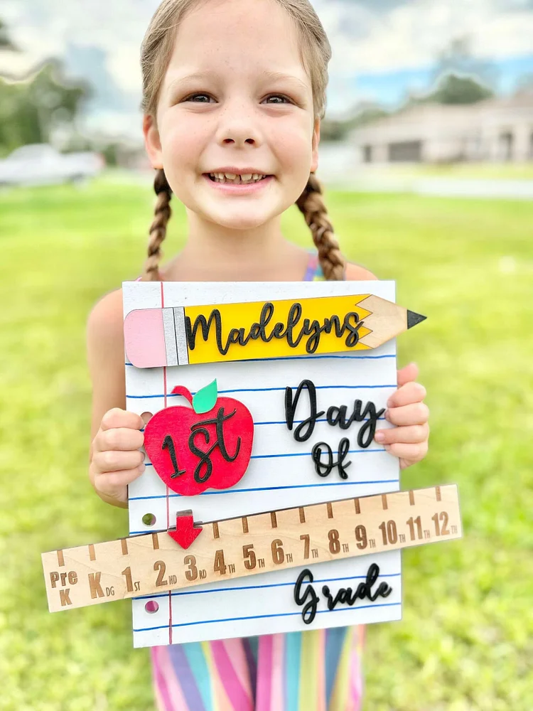 Personalized Interchangeable Back to School Sign