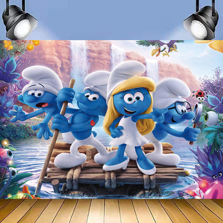 Shop Affordable The Smurfs Party Backdrop for Birthday