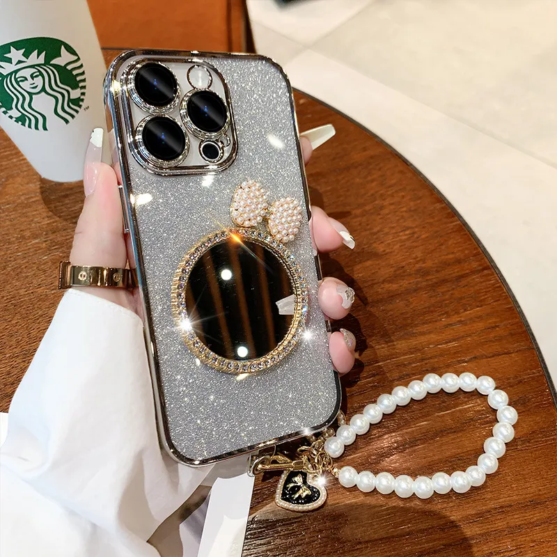 Butterfly Gradient Makeup Mirror Phone Case
