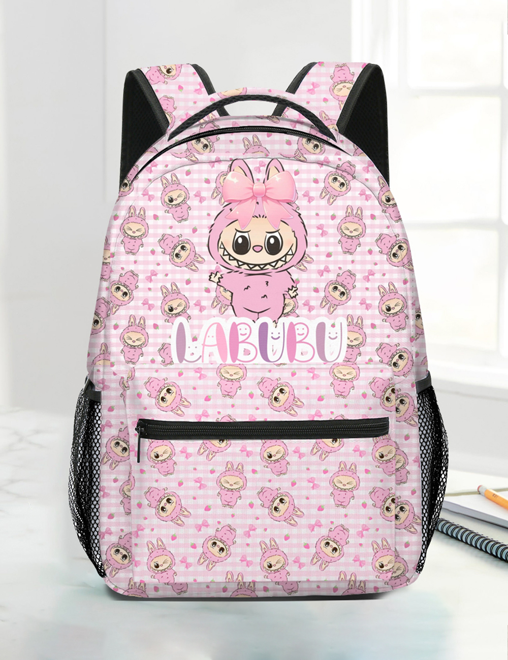 Cute Labubu Adorable Characters Girls Backpack School Bag