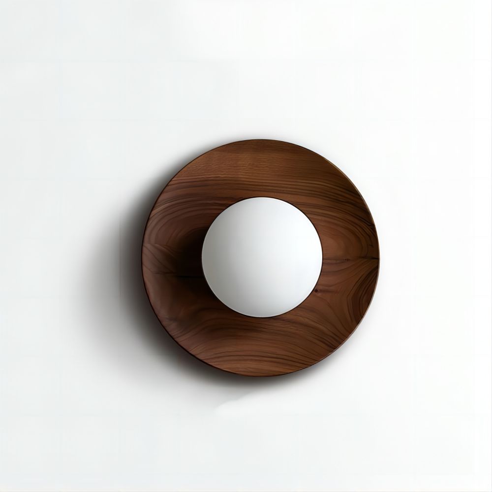 Natural Wood Simple Wall Light | Modern White Contemporary Lighting