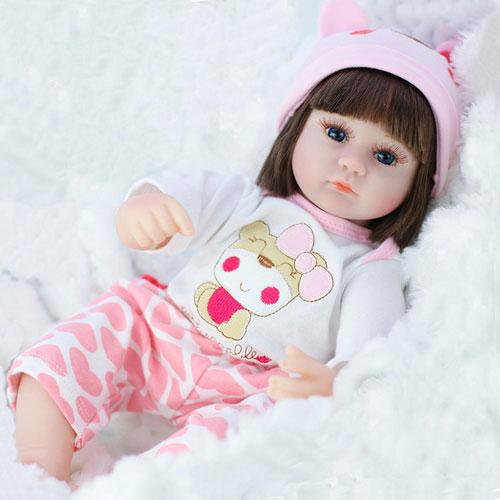 16" Addison Reborn Baby Girl Full Silicone Lifelike Doll