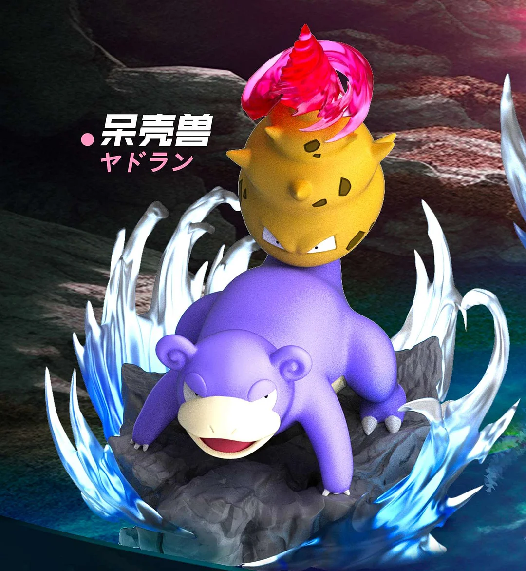 1/20 Scale World Zukan Evolution of Slowpoke Set - Pokemon Resin Statue ...