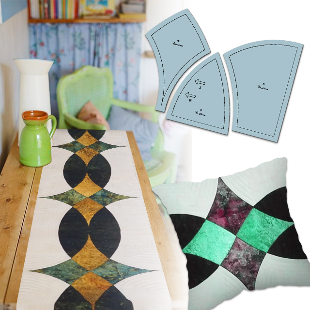 Stained Glass Patchwork Template 3PCS