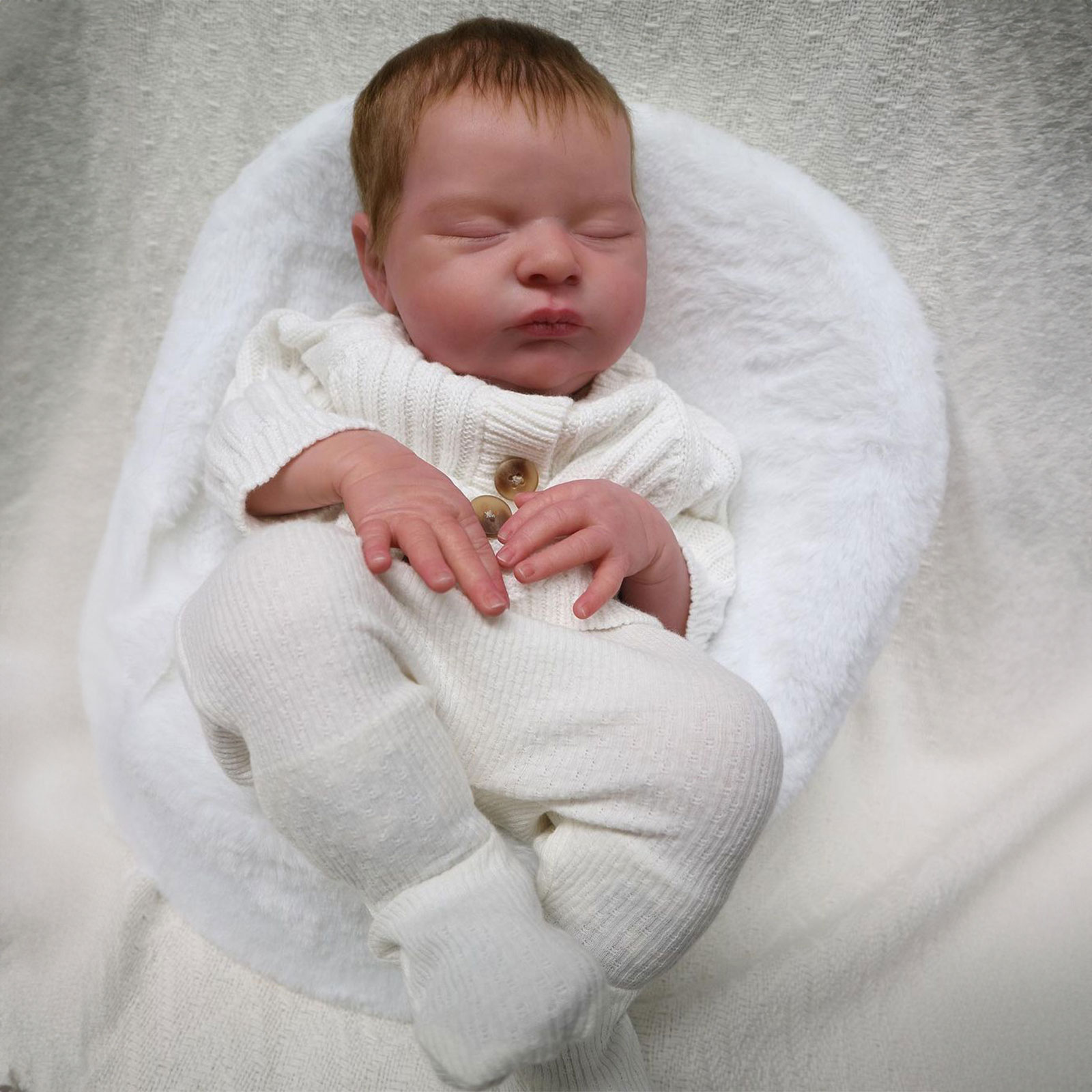 [Heatbeat Coos and Breath] 20" Handmade Lifelike Reborn Newborn Baby ...