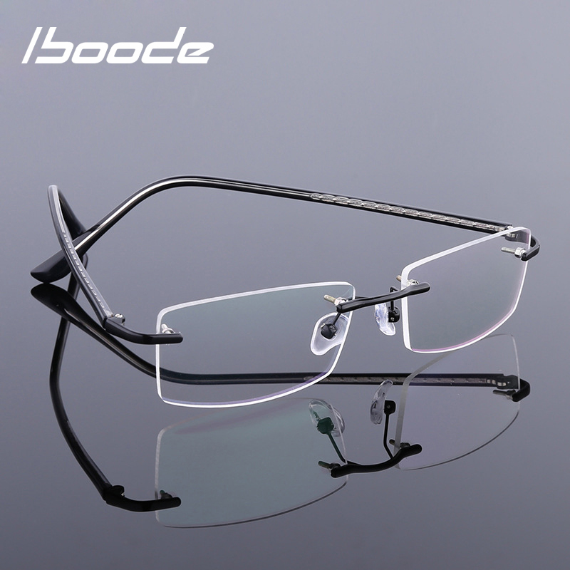 iboode Ultra-light Rimless Glasses Frame glasses Women Vintage Classic ...