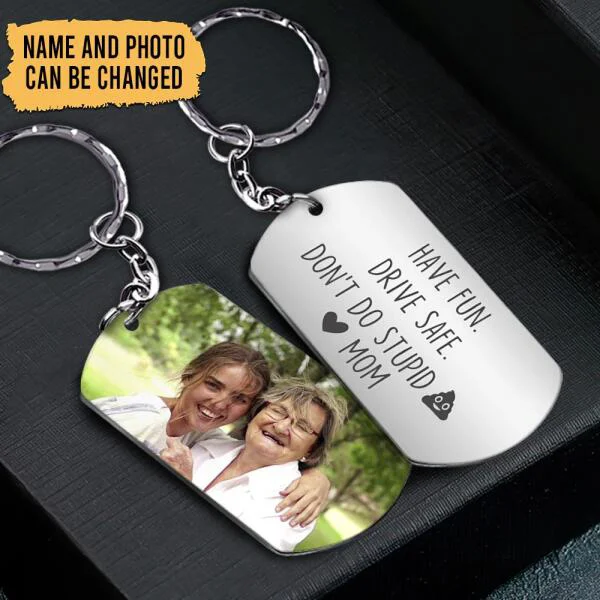 Personalized Photo Have Fun Drive Safe Keychain Drivers License Gift