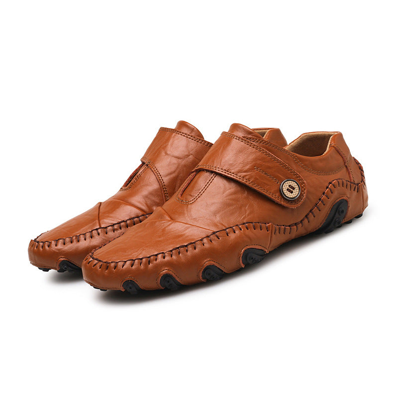 Easy To Wear Leather Large Male Shoes Bean Shoes