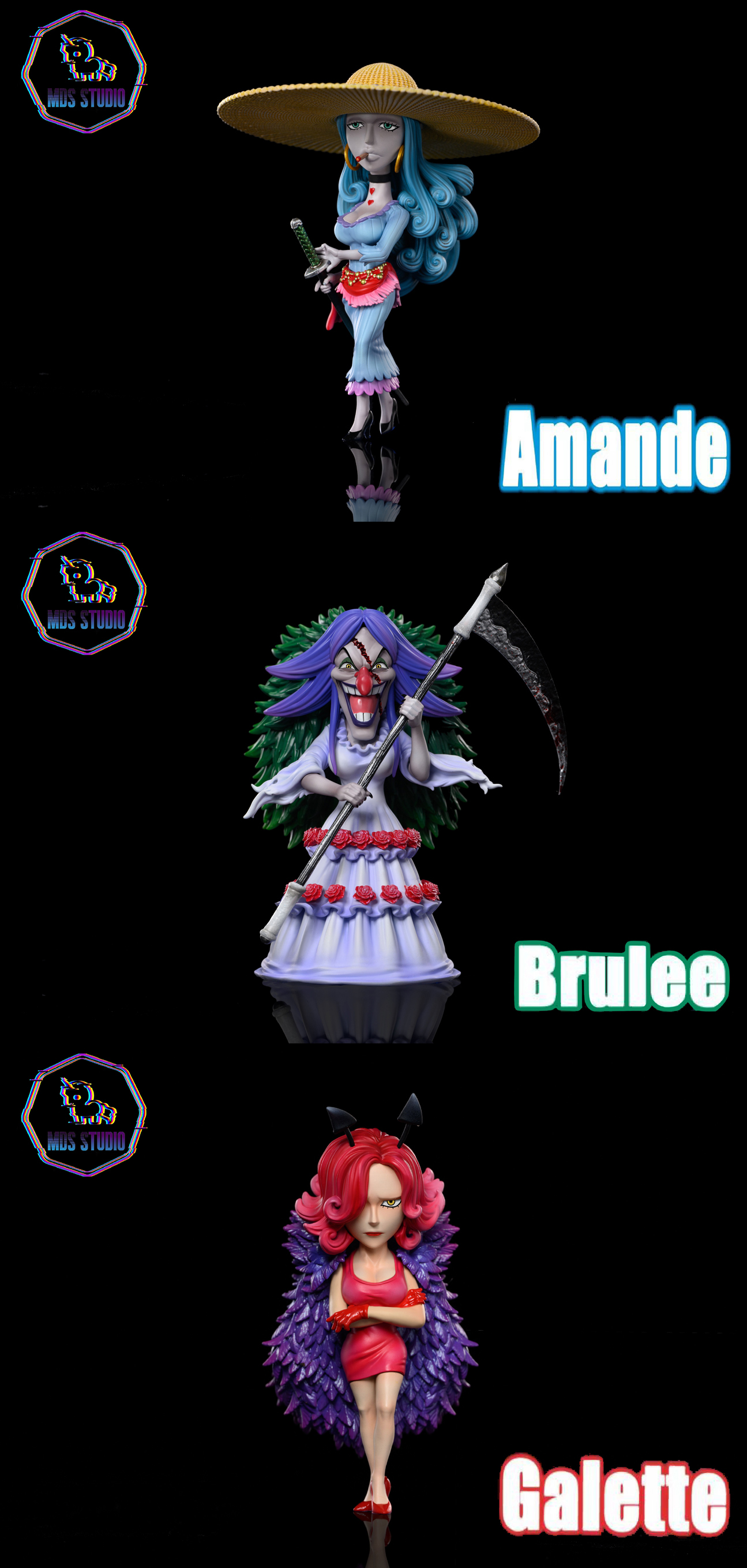 Big Mom Pirates Charlotte Amande & Charlotte Brulee & Charlotte Galette ...