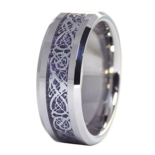 Can you break a Outer Silver Resin Inlay Purple Celtic Knot tungsten ...