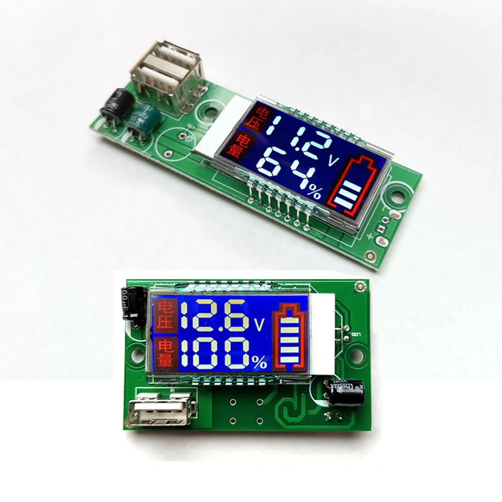 Battery Capacity Indicator Tester LCD Panel LED Screen USB Charge ...