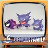 1/20 Scale World Zukan Evolution of Gengar Set - Pokemon Resin Statue ...