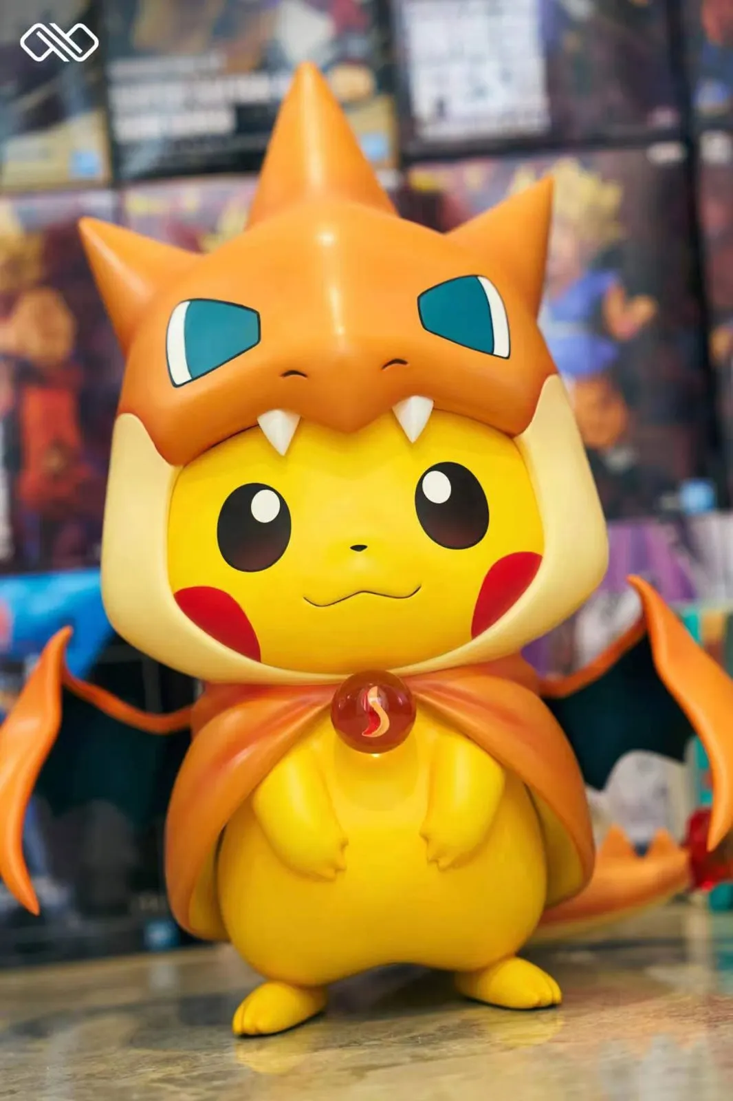 Small & Big Scale Charizard Y Cosplay Pikachu - Pokemon Resin Statue ...