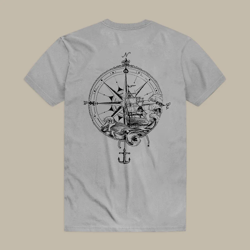 Maritime Compass Printed Men's T-shirt