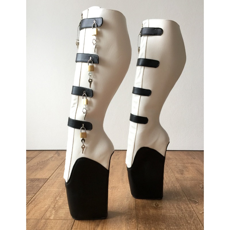 Yor 18cm 10 keys Lockable Beginner Ballet Wedge Hoof Heelless Boot In ...