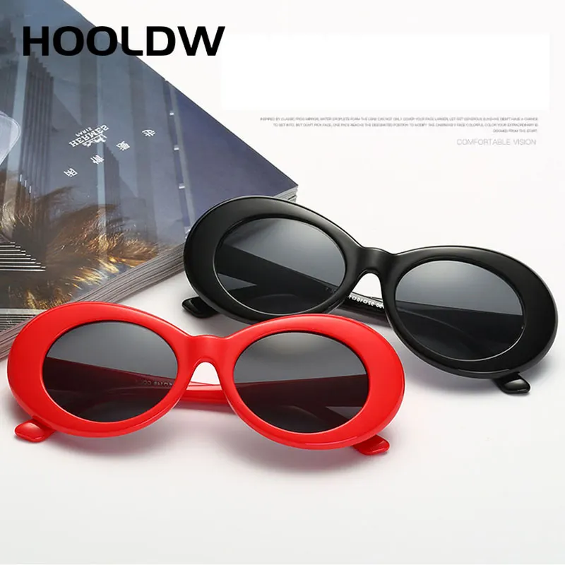 2020 Classic Oval Sunglasses Clout Goggle Kurt Cobain Glasses Vintage ...