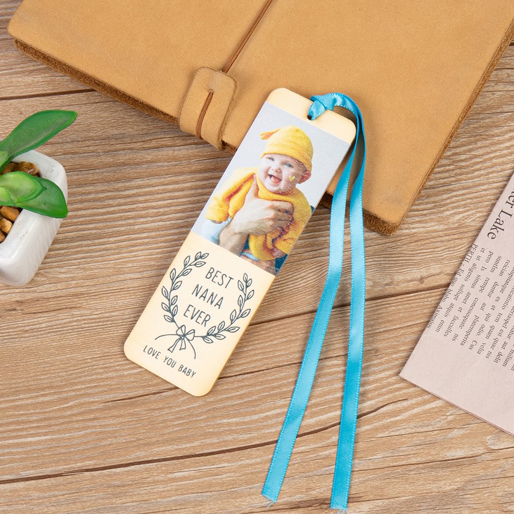 Personalized Photo Bookmark Custom Message Wooden Bookmark for Kids