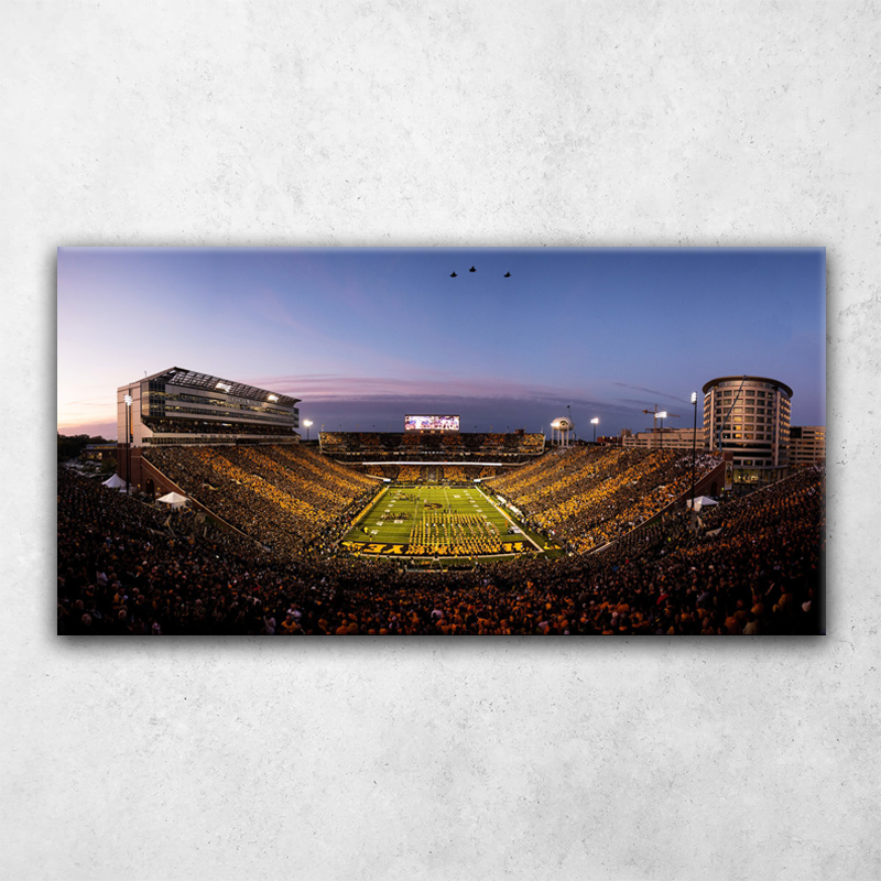 Hawkeye Football in Kinnick Stadium Canvas Wall Art