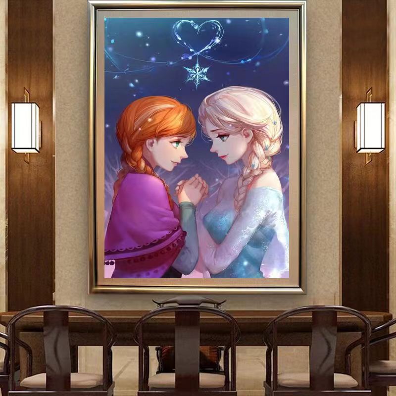 Frozen Princess Cartoon (canvas) full round or square drill diamond ...