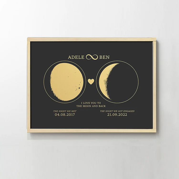 CUSTOM ART / 2 MOON PHASES DESIGN