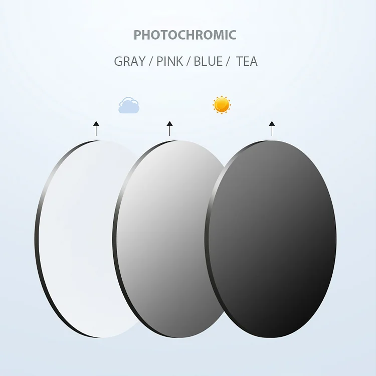 Photochromic Lens Gray Brown Pink Blue Series 1.56 1.61 1.67 Optical ...