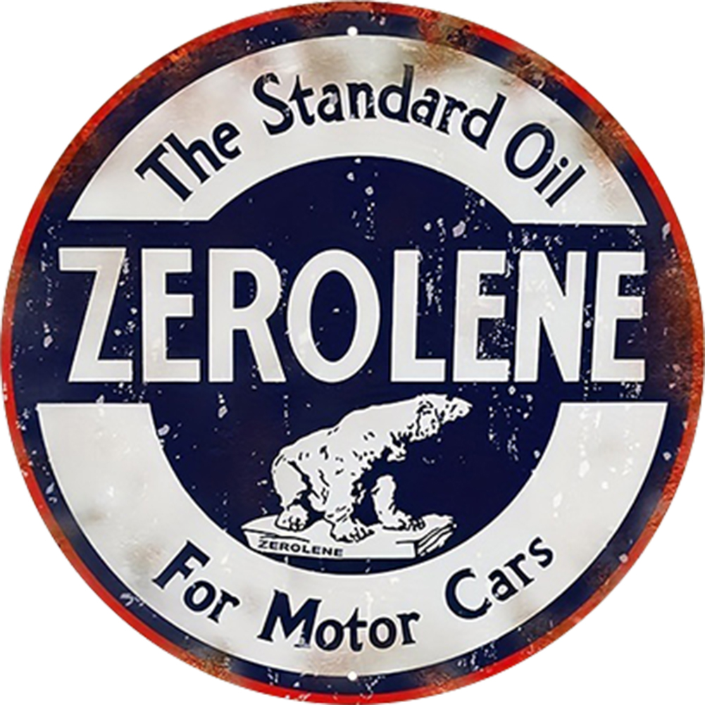 Gas Oil Car - Round Metal Tin Signs(12*12Inch)