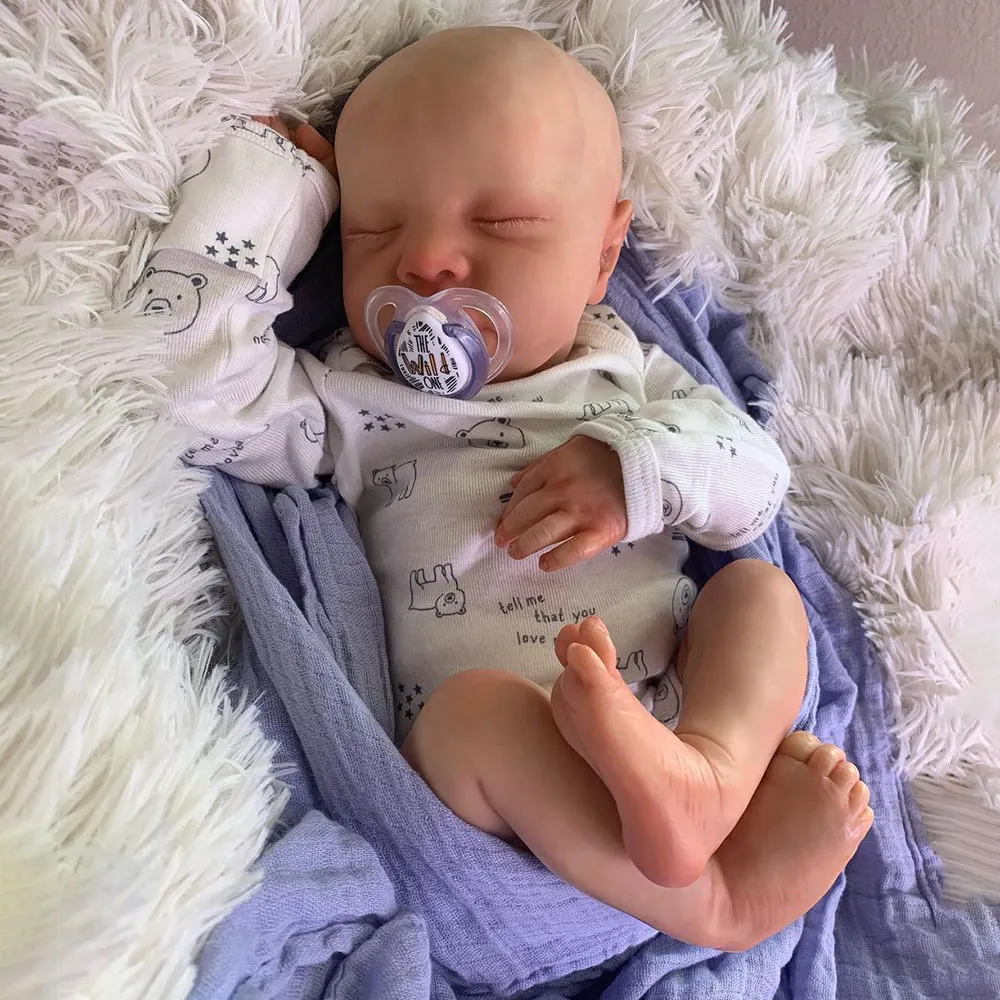 12'' Handmade Reborn Real Sleeping Baby Doll Boy Rowan with Beautiful ...