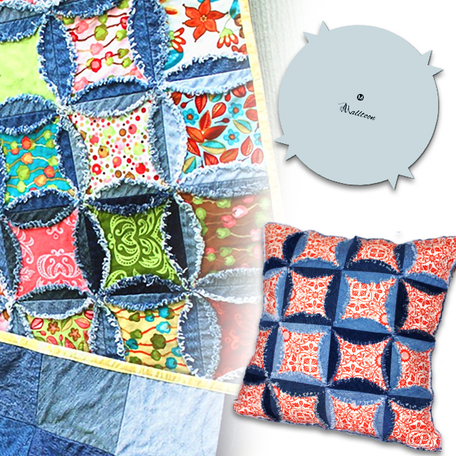 Easy Quilted Cathedral Window Pattern - Instructions + Template included