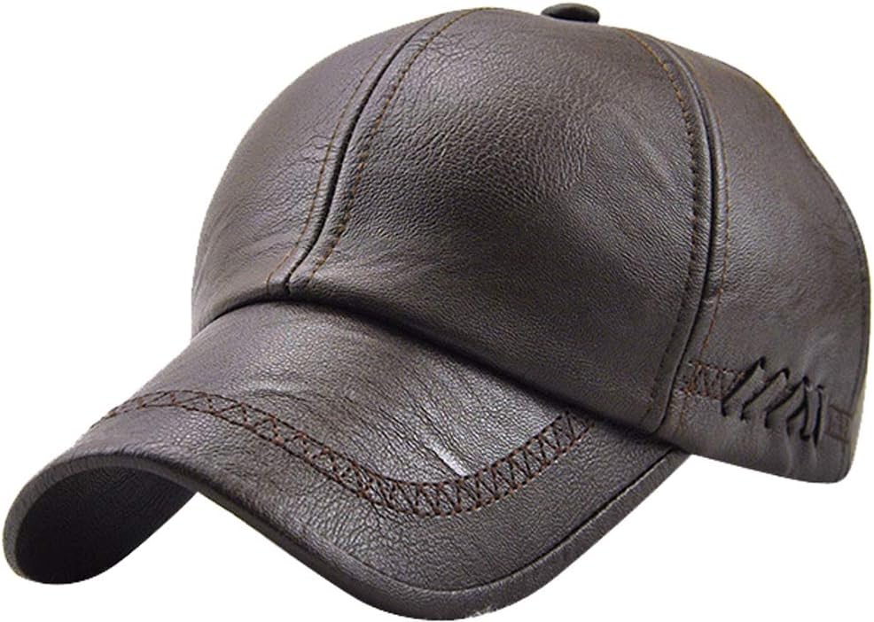 GAR BETHE Men Retro Style Pu Leather Baseball Cap