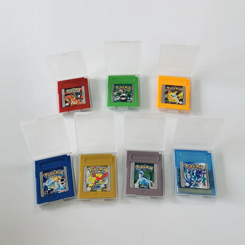 Pokemon Red/Green/Yellow/Blue/Gold/Gray/Crystal GBC Games For Gameboy Color