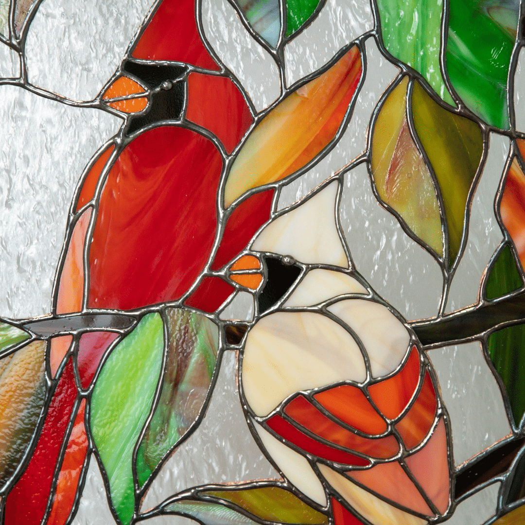 Red bird Stained Glass Decoration
