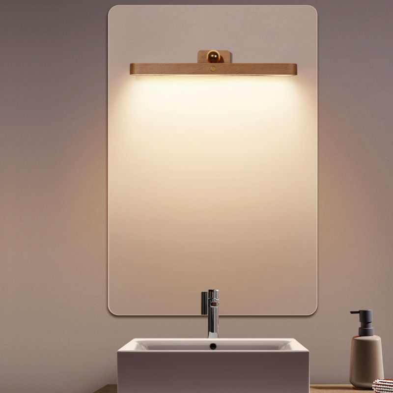 Magnetic LED Wooden Wall Light - 360° Rotatable & Dimmable Touch ...