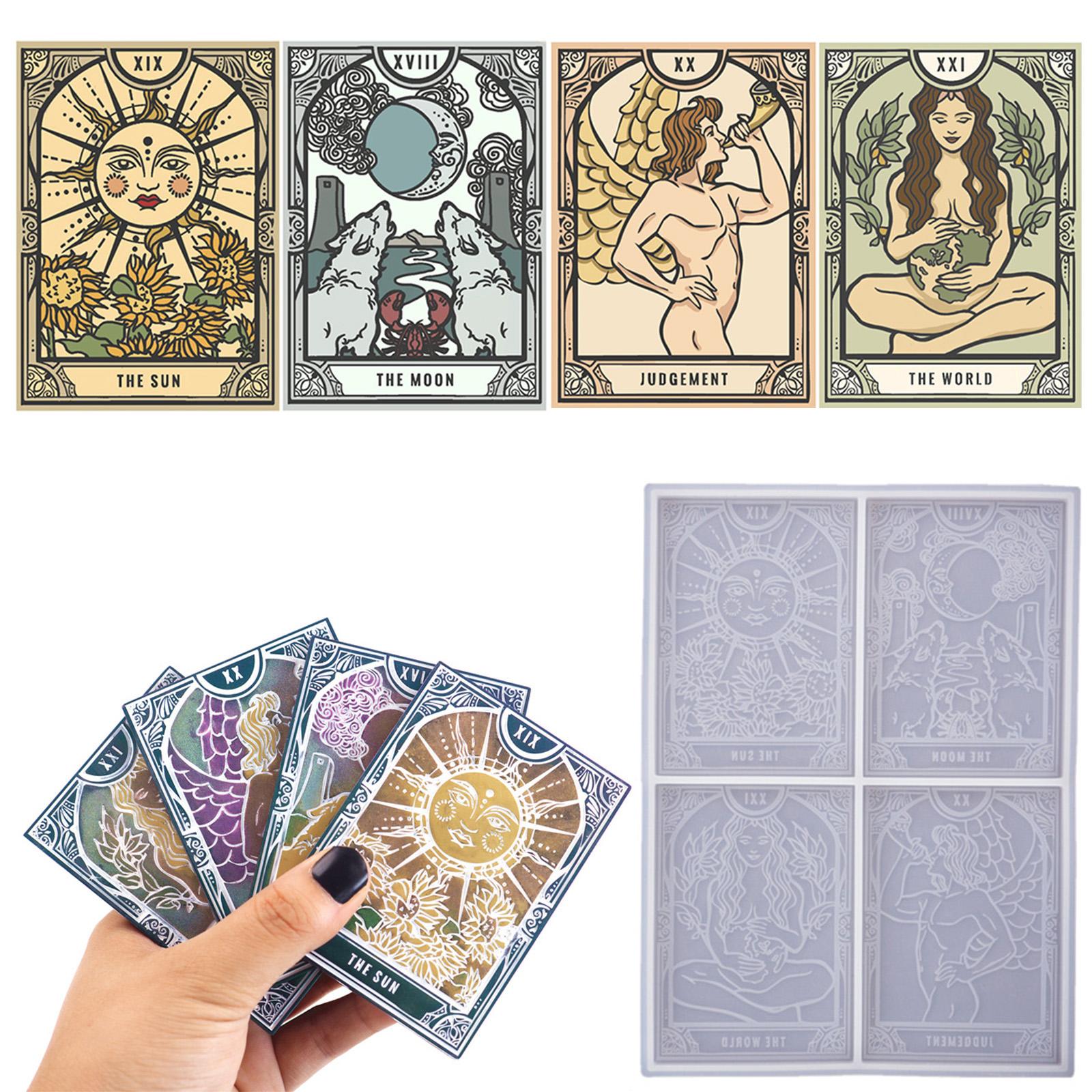 Card Molds 22 Silicone Full Set Cards Molds for Casting DIY (White)